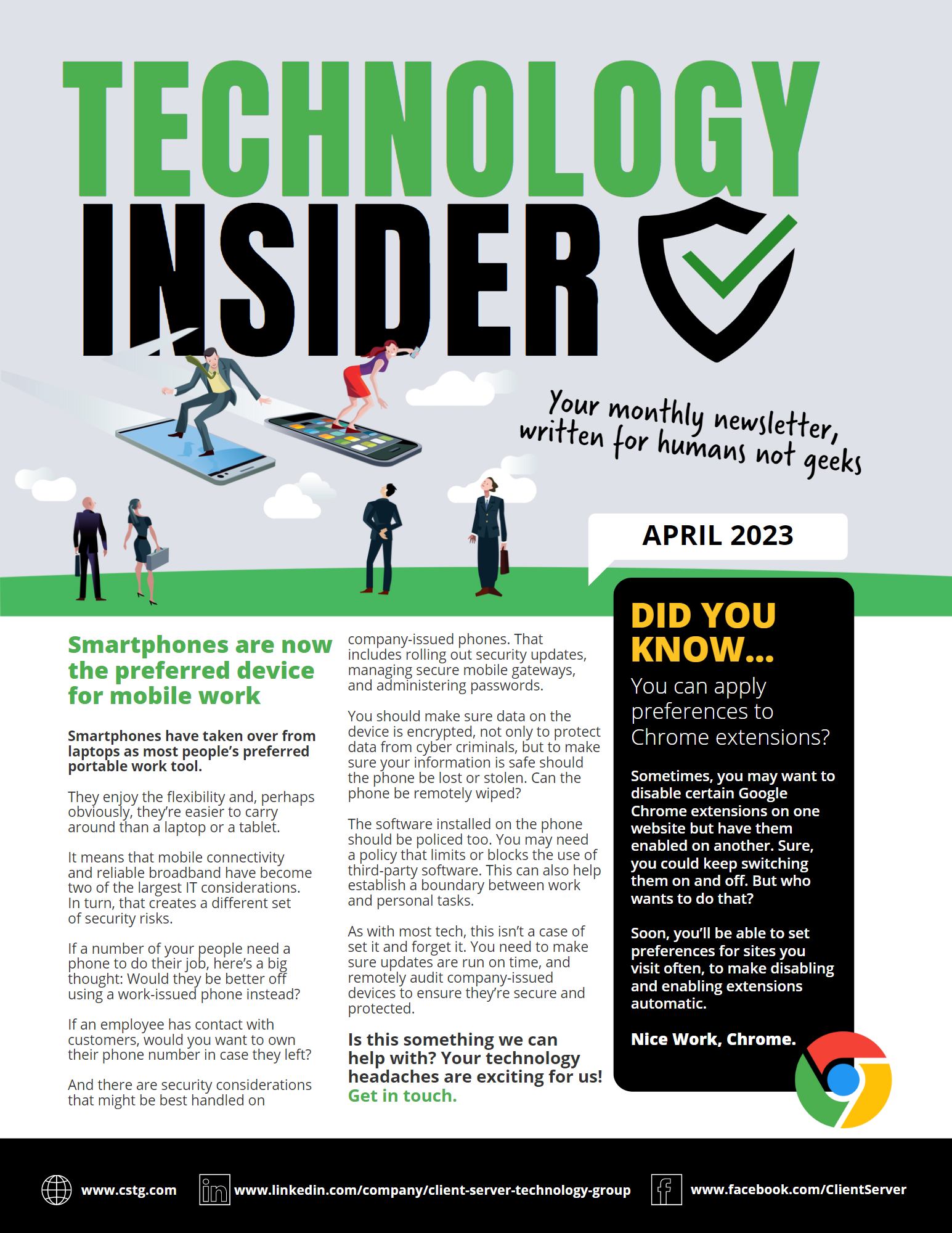 April Newsletter 2023 - Client-Server Technology Group, Inc.