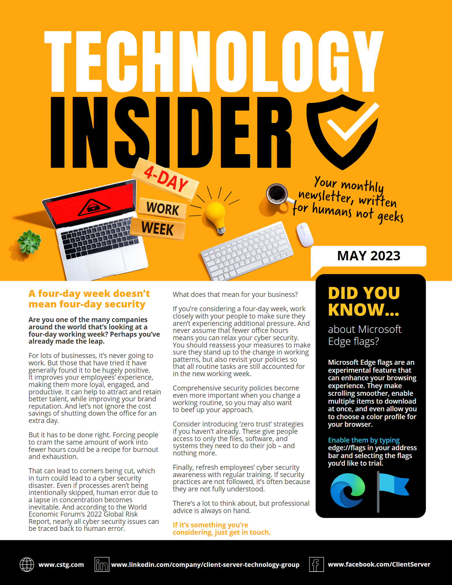 May Newsletter 2023 - Client-Server Technology Group, Inc.