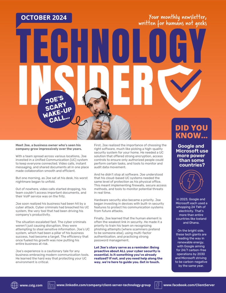 October Newsletter 2024 - Client-Server Technology Group, Inc.