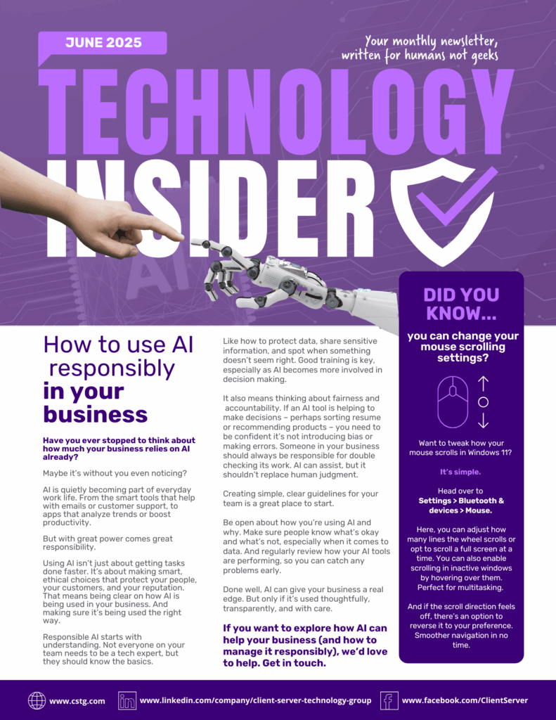 June Newsletter 2025 - Client-Server Technology Group, Inc.