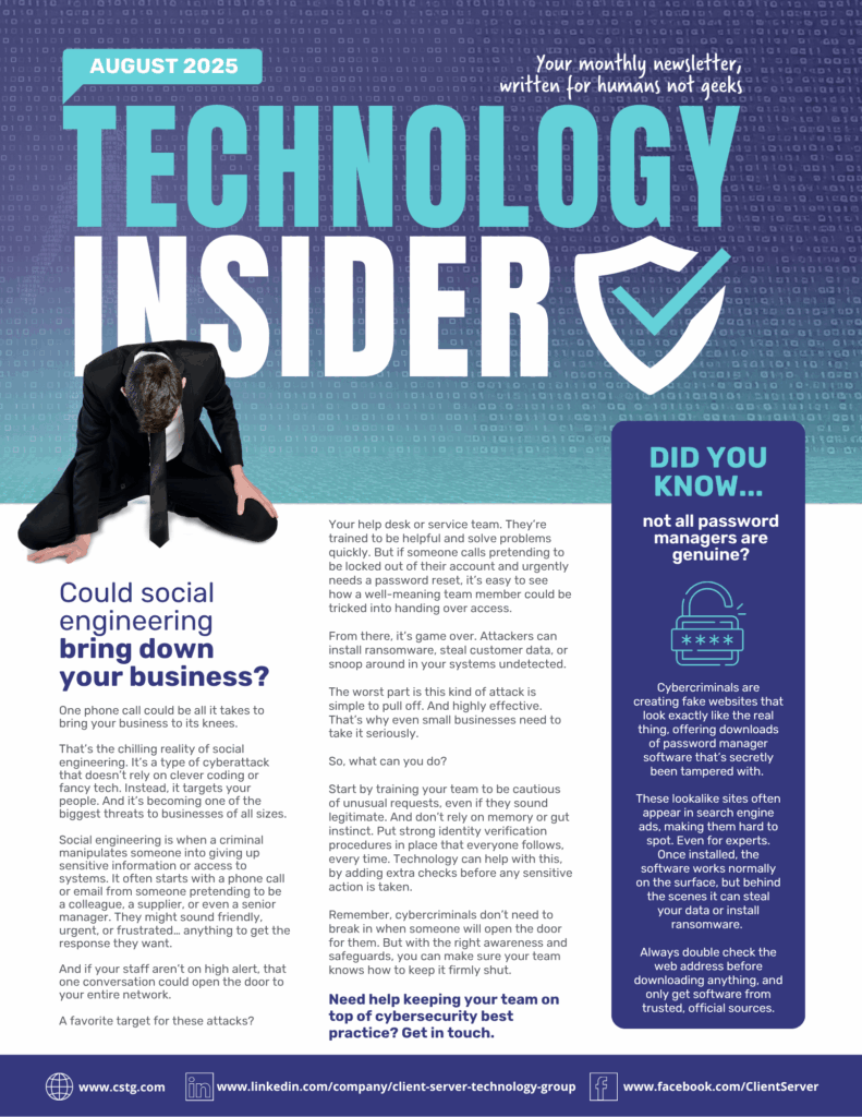 August Newsletter 2025 - Client-Server Technology Group, Inc.