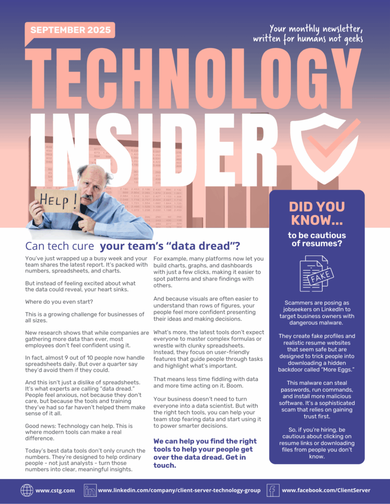 September Newsletter 2025 - Client-Server Technology Group, Inc.